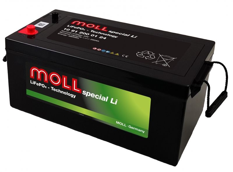 LiFePO₄ Battery 25.6V 200AH MOLL GERMANY - Marine Specials